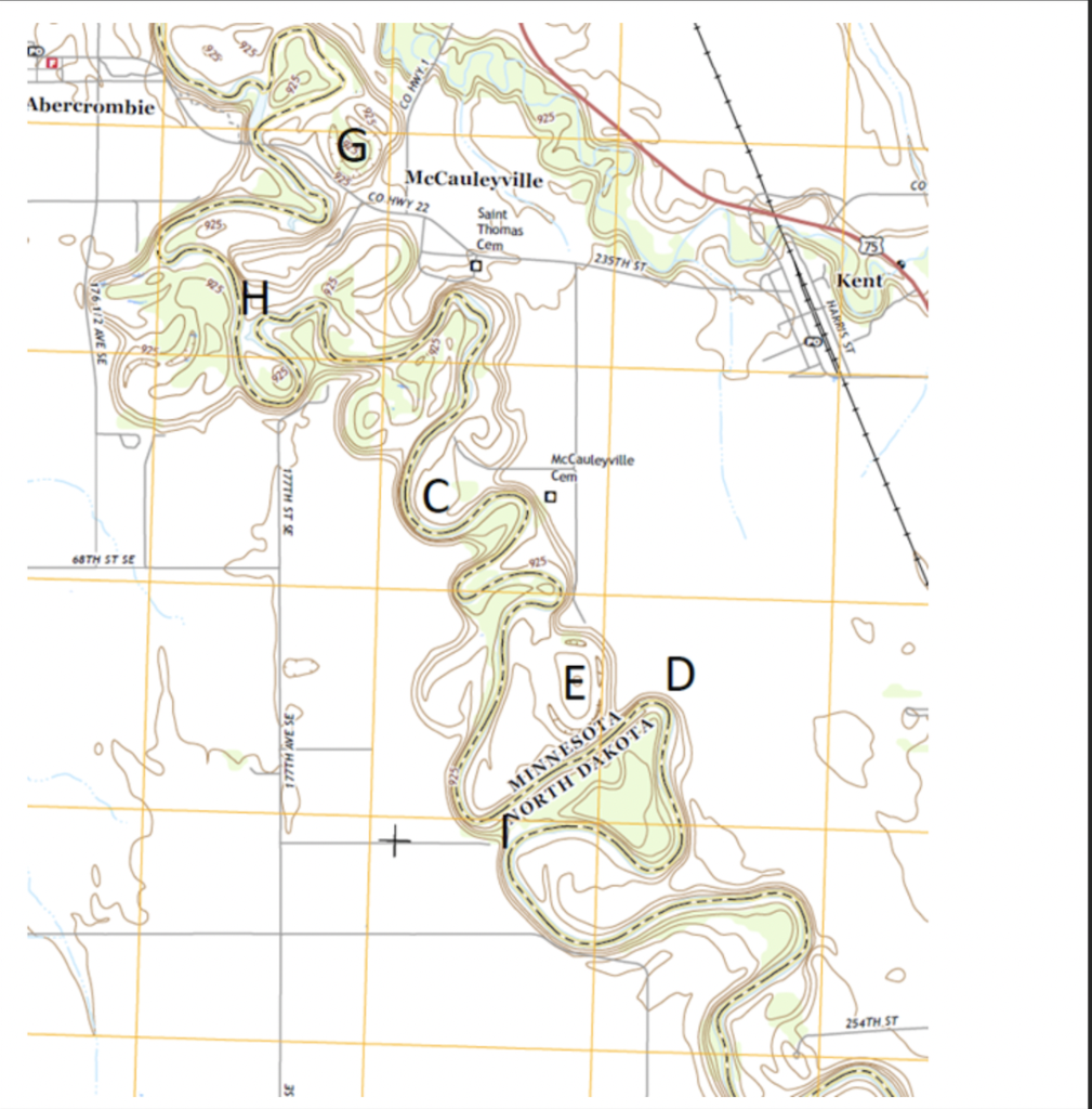 Solved 6. Which general direction does the river flow across | Chegg.com