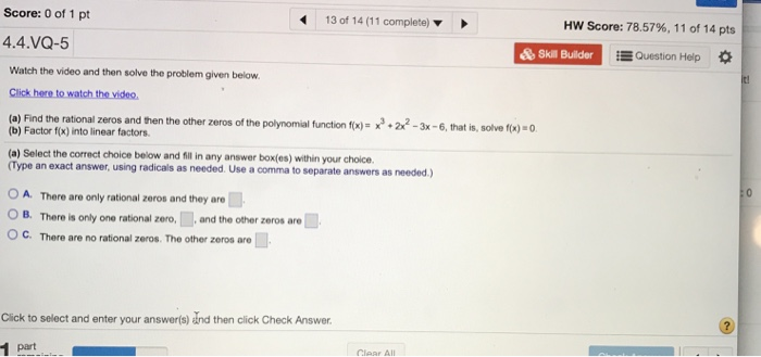 Solved Homework Section 4 4 Score 0 Of 1 Pt 4 4 21 Save 7