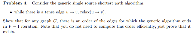 Solved Problem 4. Consider the generic single source | Chegg.com