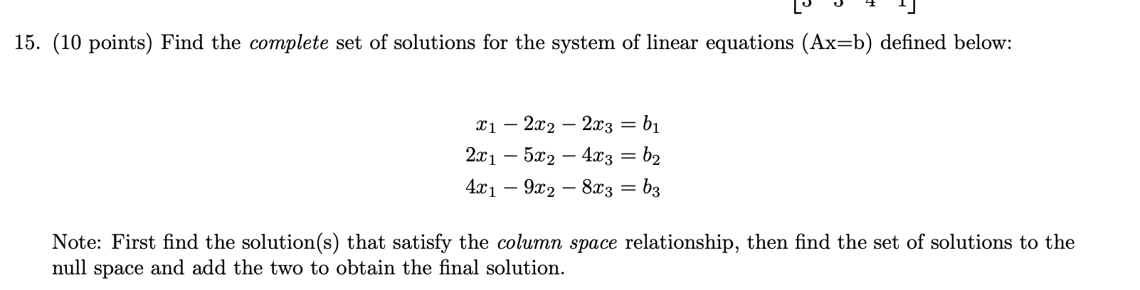 Solved (10 Points) Find The Complete Set Of Solutions For 
