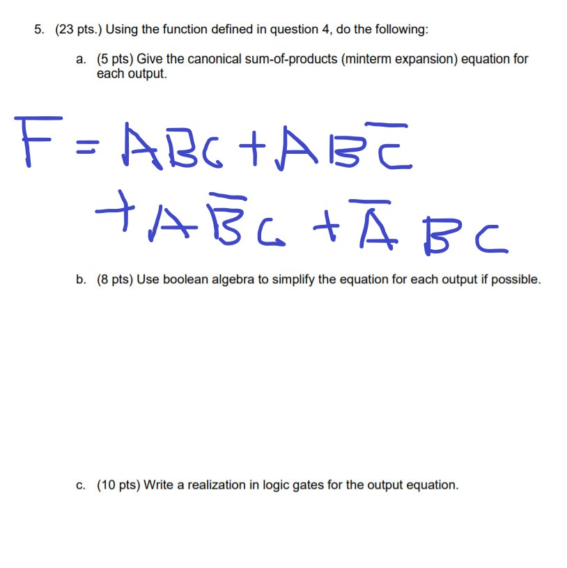 Solved *Use boolean algebra to simplify the equation for | Chegg.com