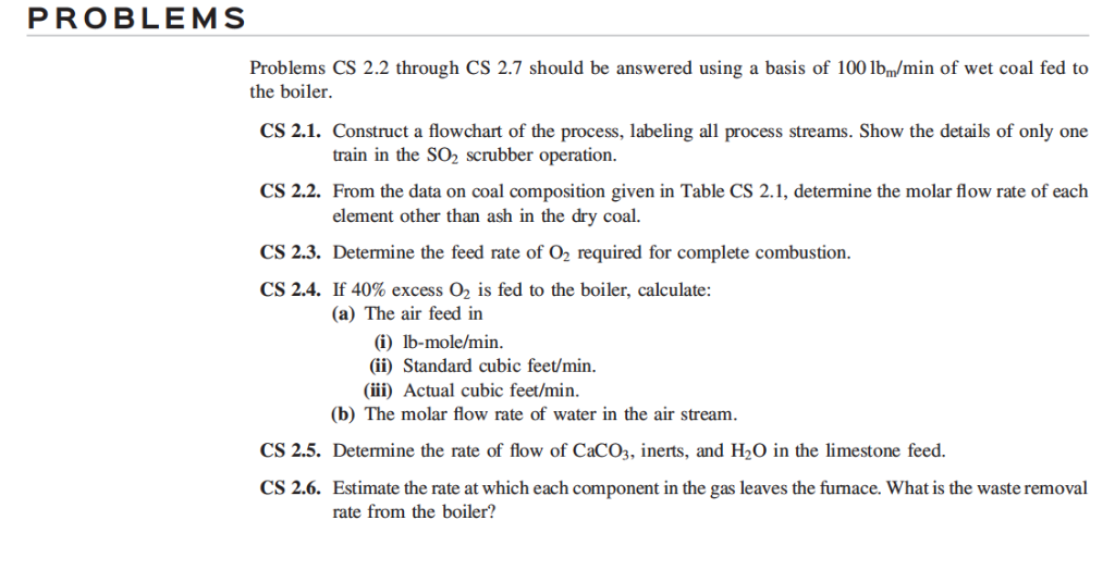 CASE STUDY SO2 Removal from Power- 2 Plant Stack | Chegg.com