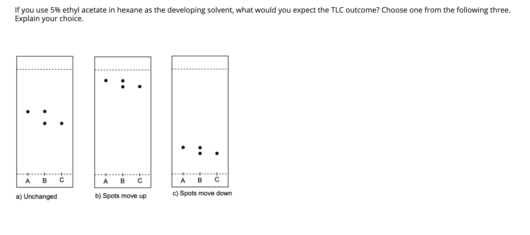 Solved You have used 100% hexane as developing solvent for | Chegg.com
