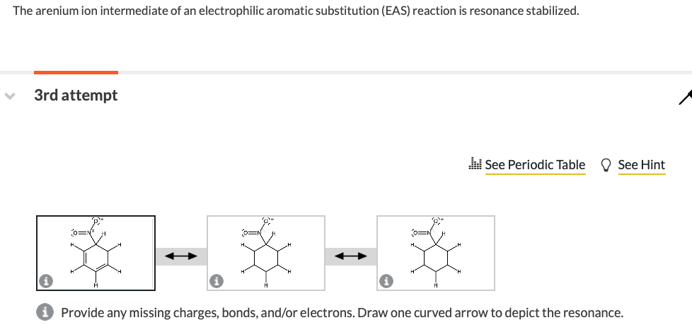 Solved The arenium ion intermediate of an electrophilic | Chegg.com
