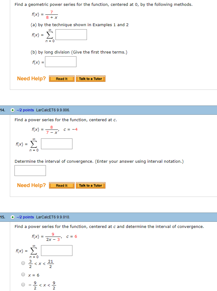 Solved Find a geometric power series for the function, | Chegg.com