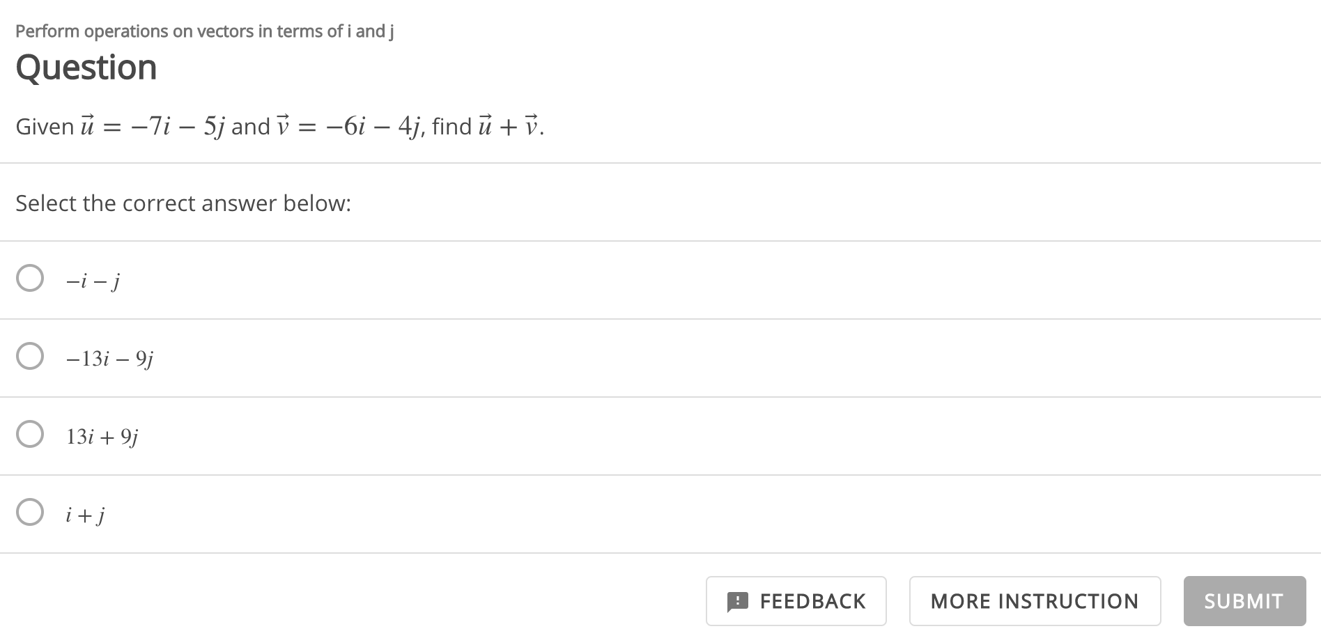Solved Perform Operations On Vectors In Terms Of I Andj