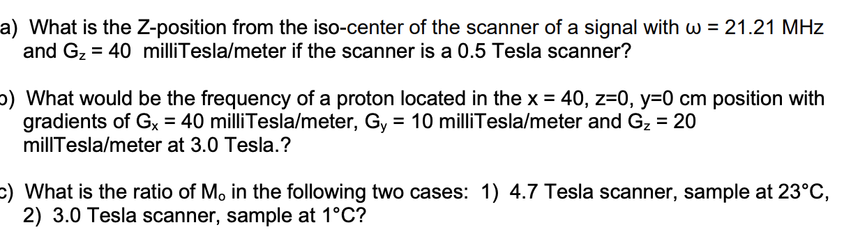 a) What is the Z-position from the iso-center of the | Chegg.com