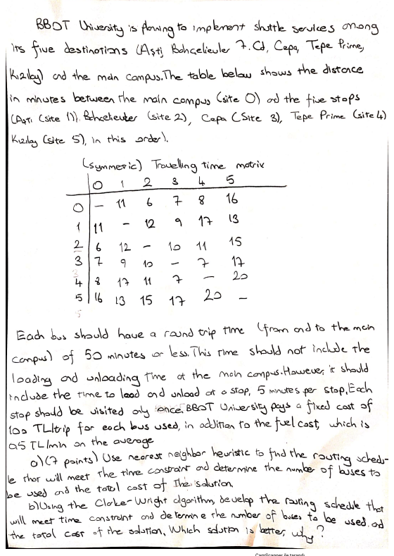 Solved BBOT Whivenity is floning to implenent shuttle | Chegg.com