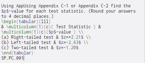 Solved Using AppUsing Appendix C-1 or Appendix C-2 find the | Chegg.com