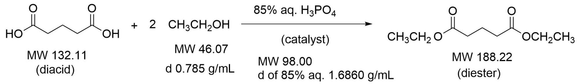 Solved Given the reaction of 13.2 g of a diacid with 25 mL | Chegg.com