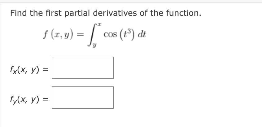 Solved Find the first partial derivatives of the function. | Chegg.com