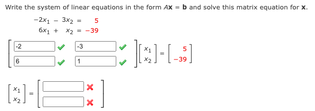 Solved Write the system of linear equations in the form Ax=b | Chegg.com
