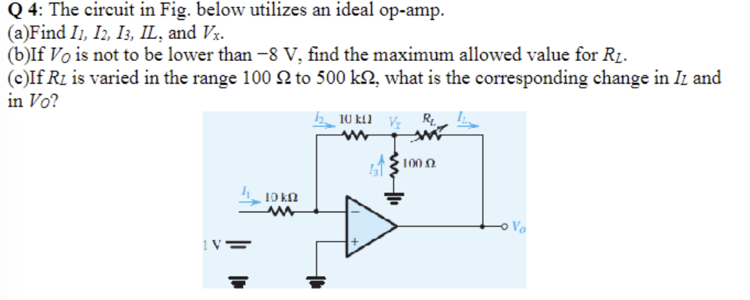 Solved Q 4: The circuit in Fig. below utilizes an ideal | Chegg.com