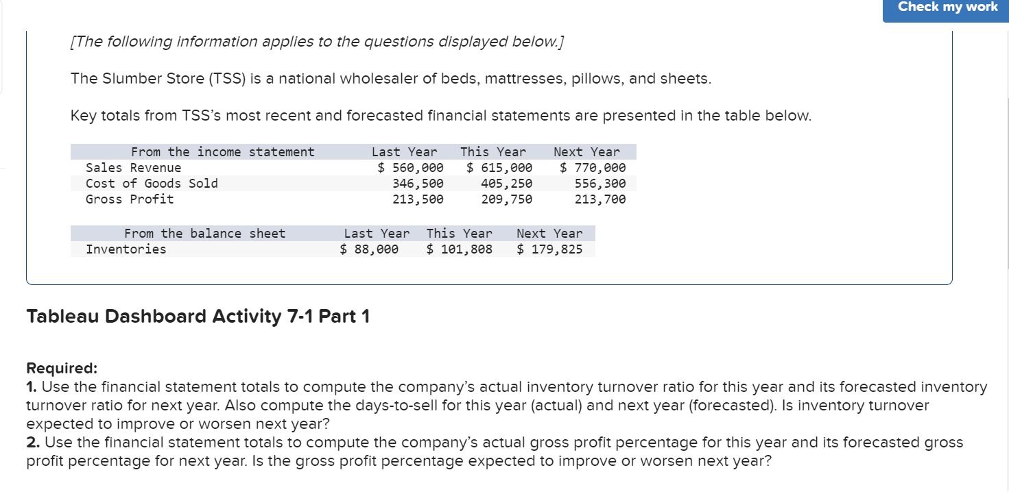 Solved Check my work [The following information applies to | Chegg.com