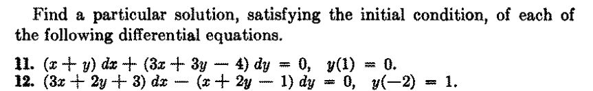 Solved Just solve number 12.Find a particular solution, | Chegg.com