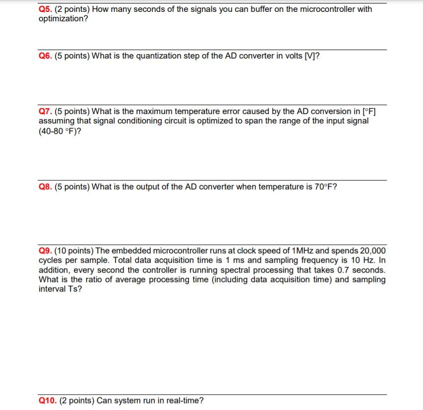 Solved 1. An embedded microcontroller program is used to | Chegg.com