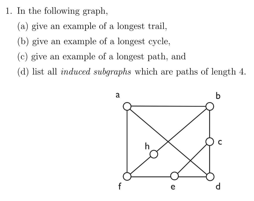 Solved 1. In the following graph, (a) give an example of a | Chegg.com