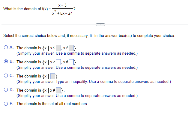 Solved What is the domain | Chegg.com