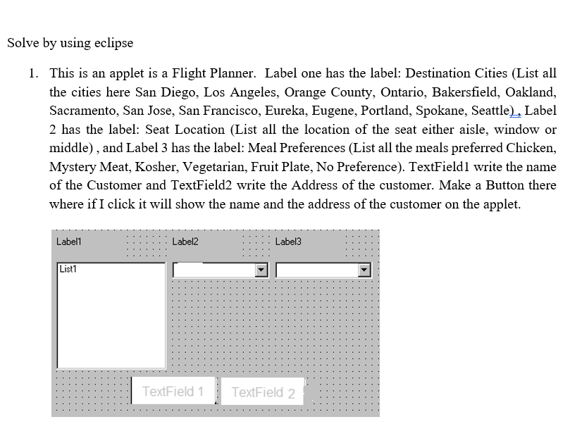 Solved Solve by using eclipse 1. This is an applet is a | Chegg.com