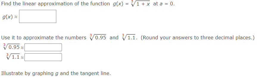 Solved Find the linear approximation of the function | Chegg.com