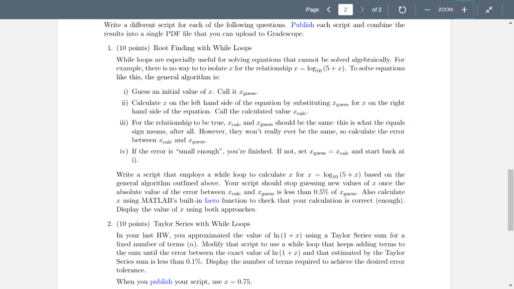 Solved results into a single PDF file that you can upload to | Chegg.com