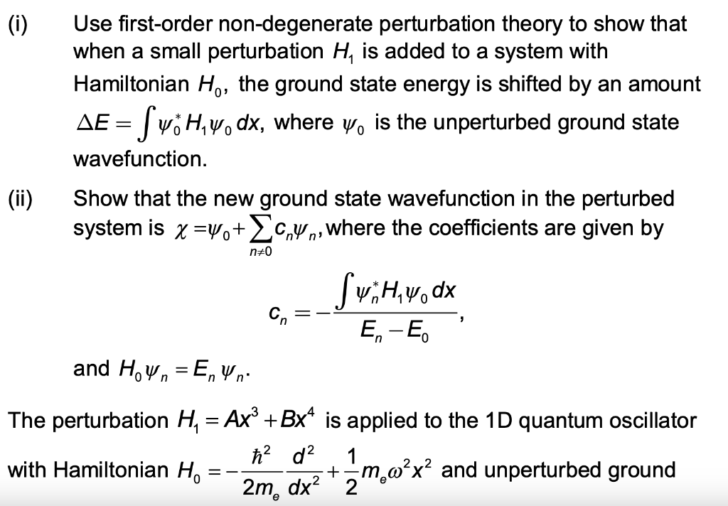I Use First Order Non Degenerate Perturbation