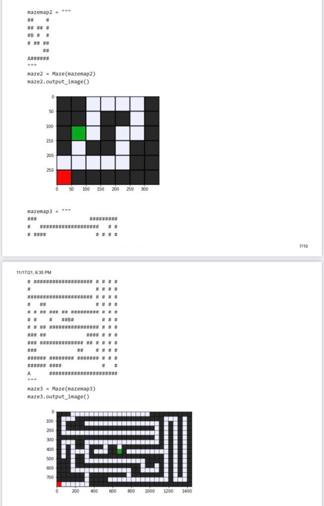 Solved Maze The mazes will be defined using a multi-line | Chegg.com