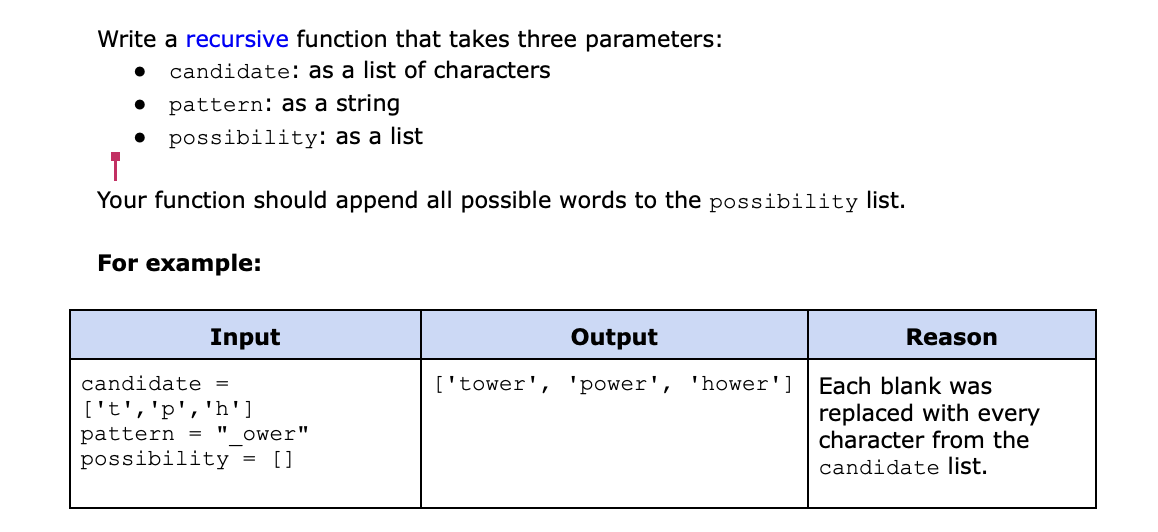 Solved Write a recursive function that takes three | Chegg.com