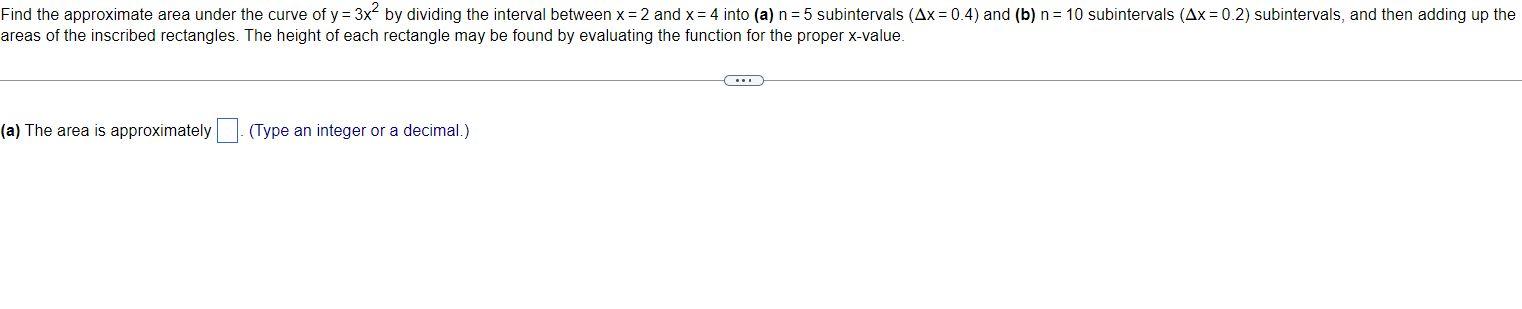 Solved areas of the inscribed rectangles. The height of each | Chegg.com