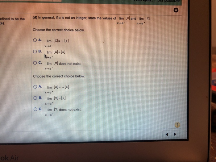 Solved For any real number x, the floor function (or | Chegg.com