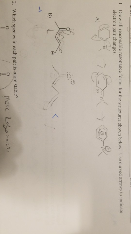 Solved Draw all reasonable resonance forms for the | Chegg.com