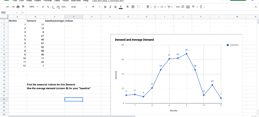 Solved File Edit View insert Format Data Tools Add-ons Help | Chegg.com