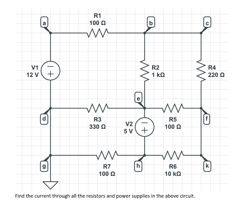 Solved Find The Current Through All The Resistors And Power