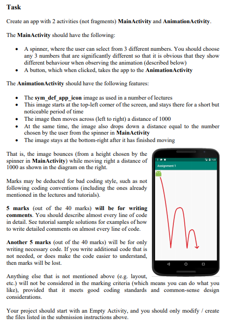 Using Android Studio to write and these are the only | Chegg.com