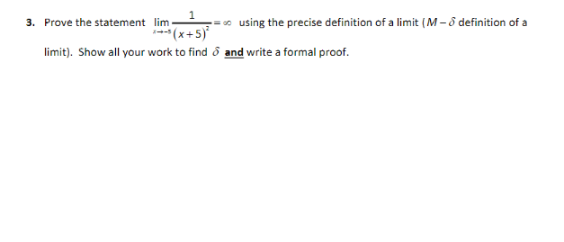 Solved 1 3. Prove the statement lim = using the precise | Chegg.com