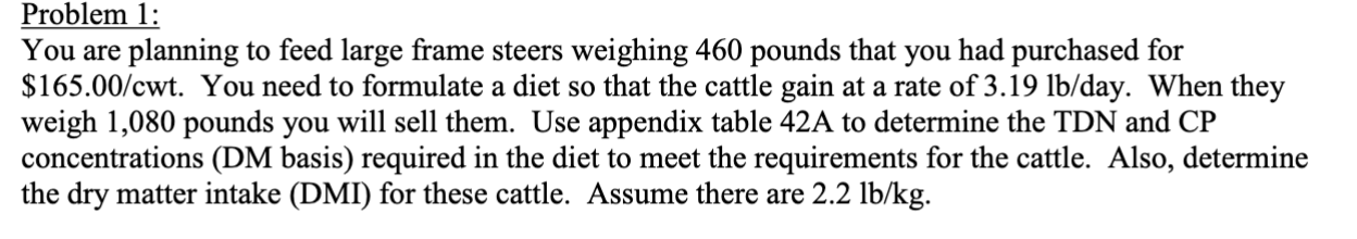 Solved Problem 3 (Part 1): Formulate the first of two diets | Chegg.com
