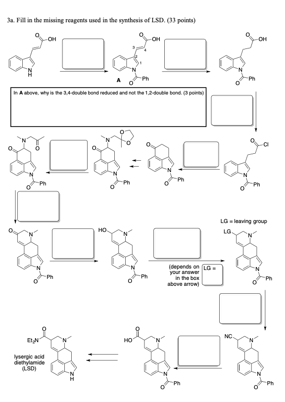 Solved 3a. Fill in the missing reagents used in the | Chegg.com