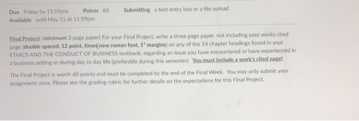 Solved Submitting a text entry box or a file upload Due | Chegg.com