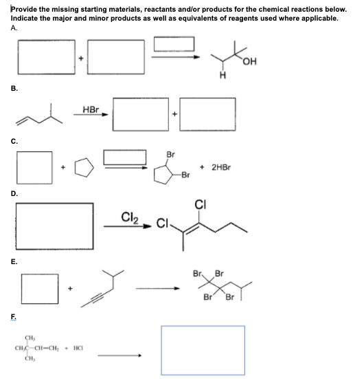 Solved Provide the missing starting materials, reactants | Chegg.com