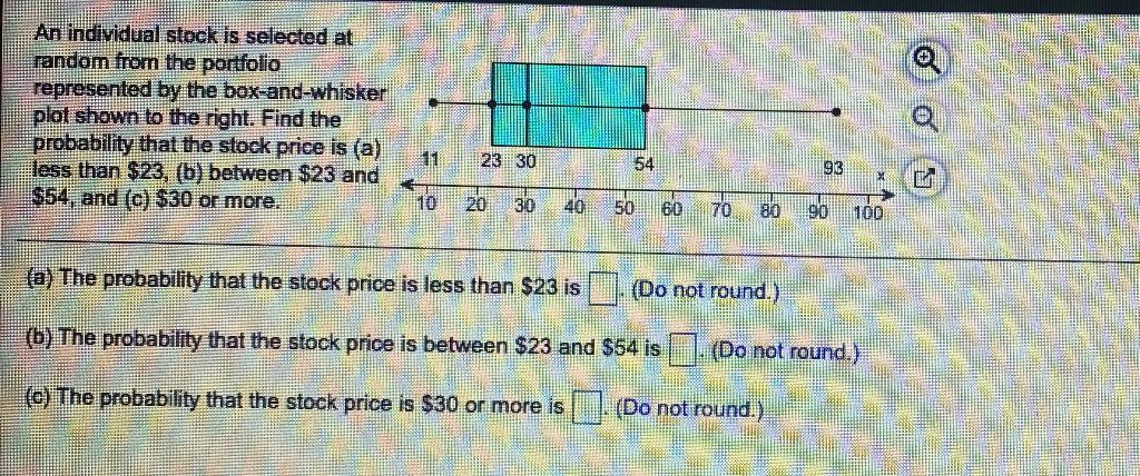Solved An individual stock is selected at random from the | Chegg.com