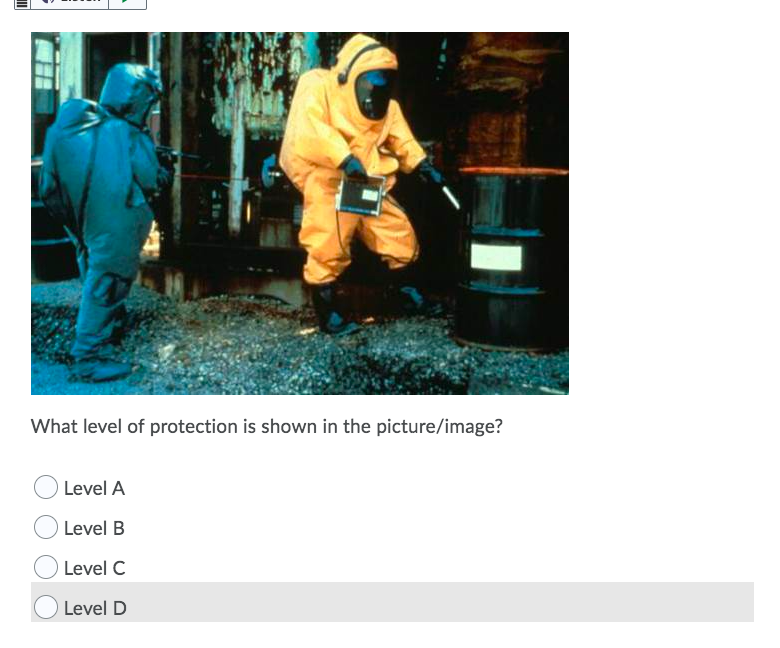 Solved DIE What level of protection is shown in the | Chegg.com