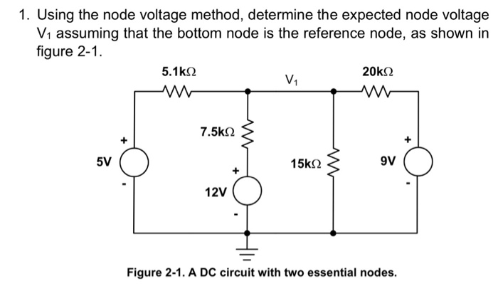 Solved 1. Using the node voltage method, determine the | Chegg.com
