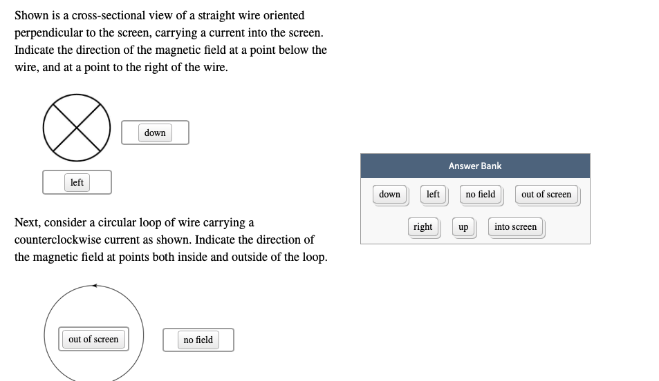 Solved Shown is a cross-sectional view of a straight wire | Chegg.com