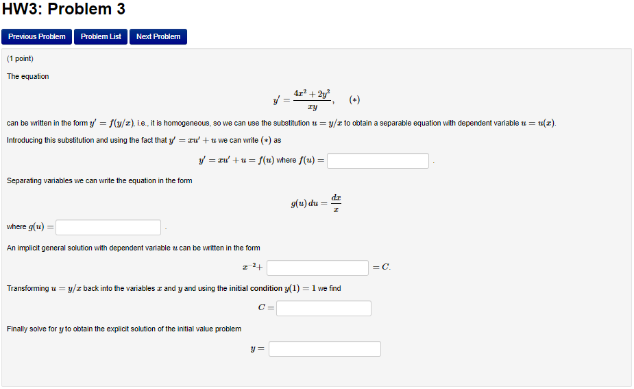 Solved HW3: Problem 3 Previous Problem Problem List Next | Chegg.com