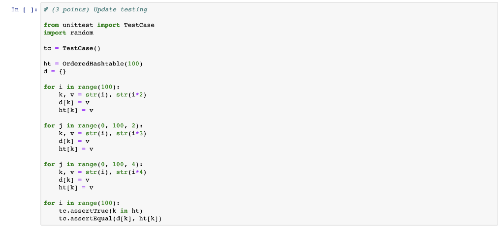 Ordered Hashtable Overview For this assignment you | Chegg.com