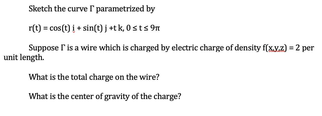 Solved Sketch the curve [ parametrized by r(t) = cos(t) i + | Chegg.com
