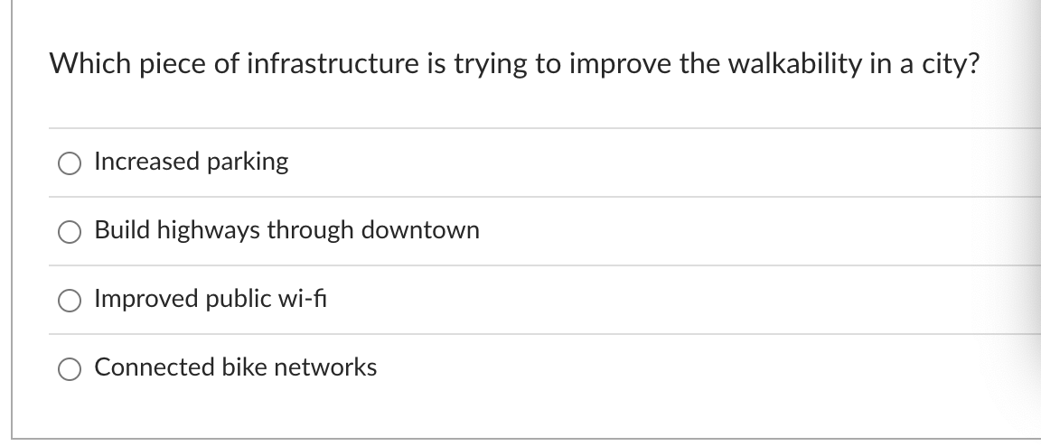 Solved Which piece of infrastructure is trying to improve | Chegg.com