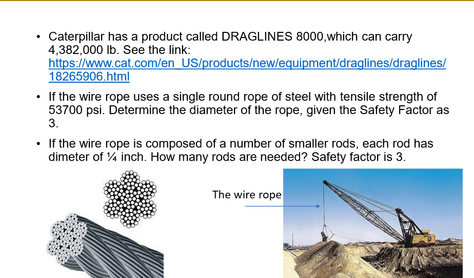 Solved Caterpillar has a product called DRAGLINES 8000, | Chegg.com