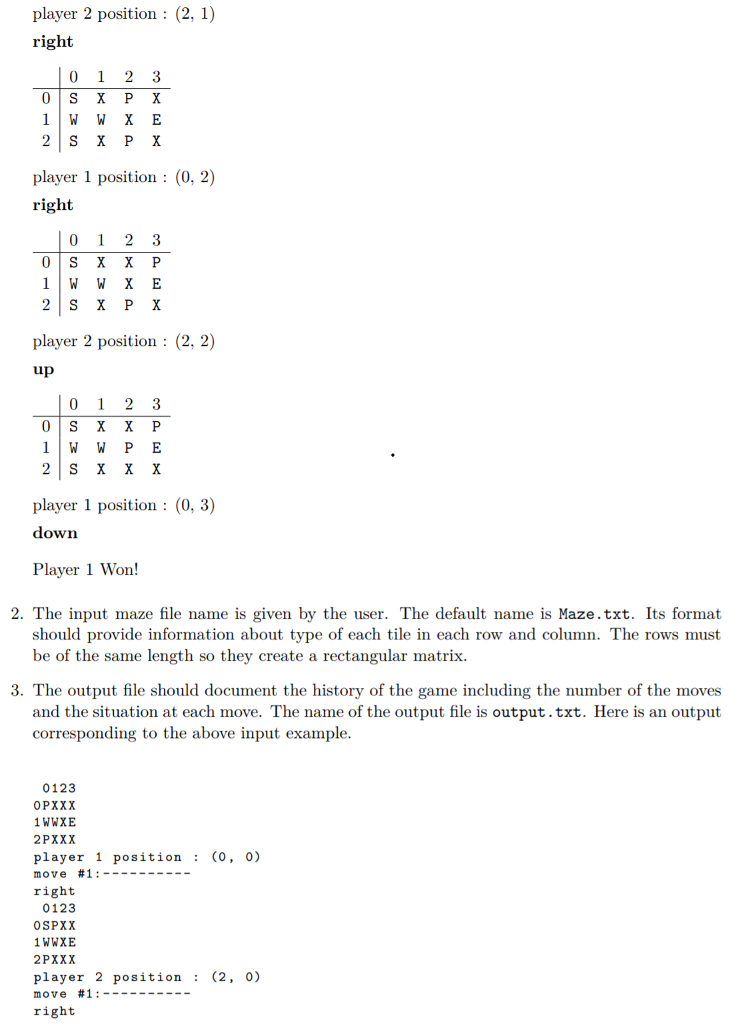 Implement the maze game in C++ 1. The purpose of | Chegg.com