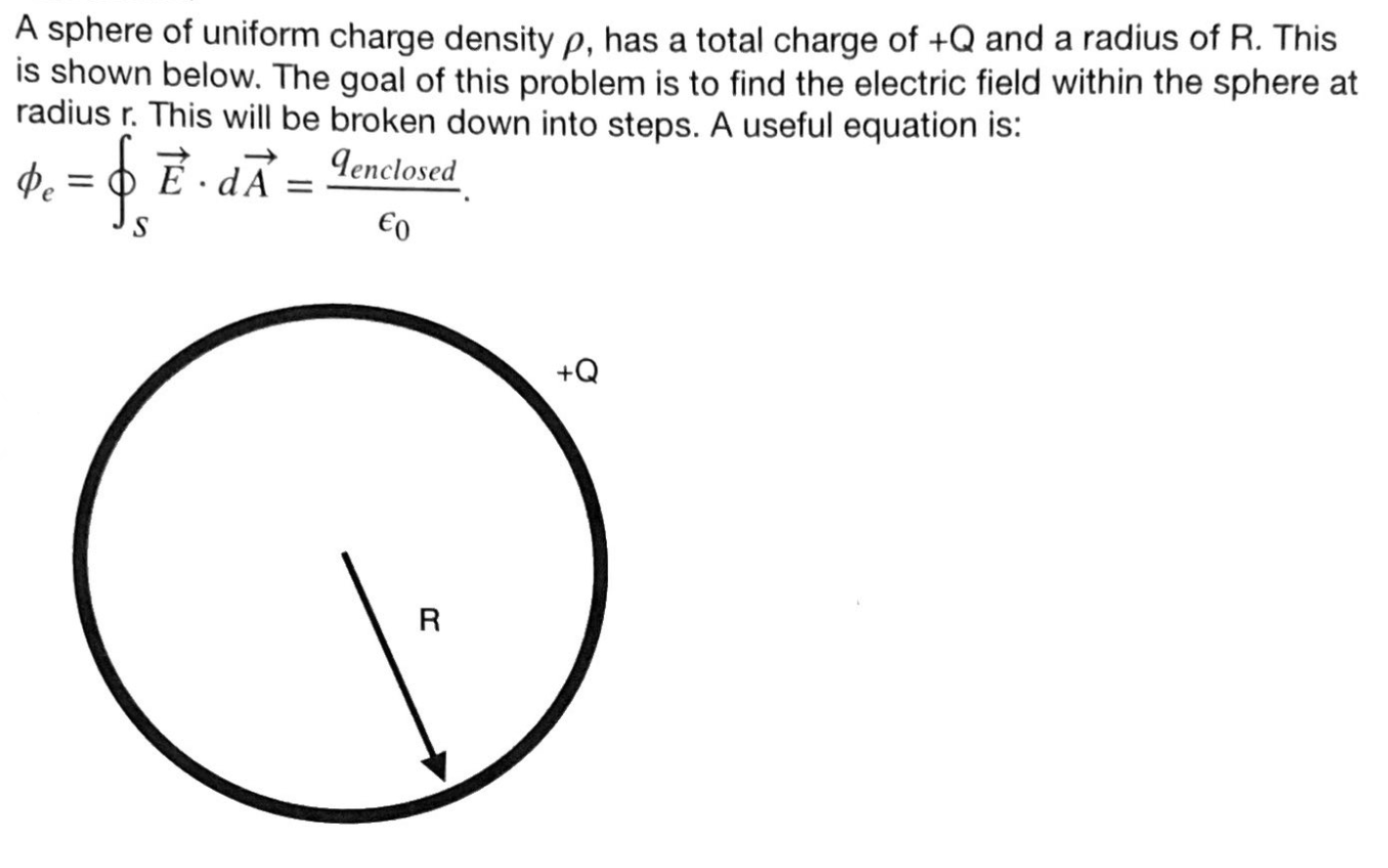 Solved 1) Draw a Gaussian surface of radius r